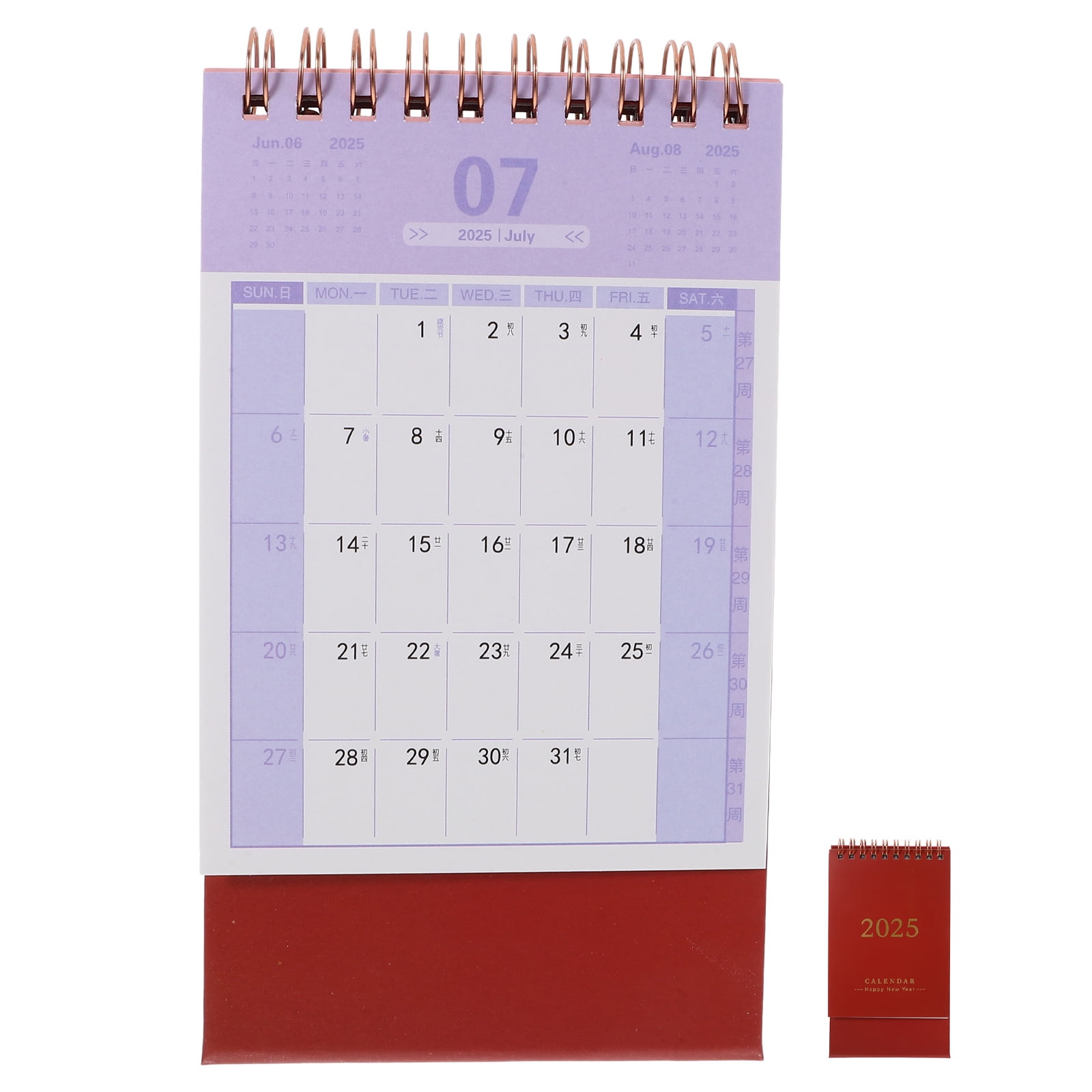 Small Desk Calendar 2024-2025 Flipping Calendar Standing Desktop ...