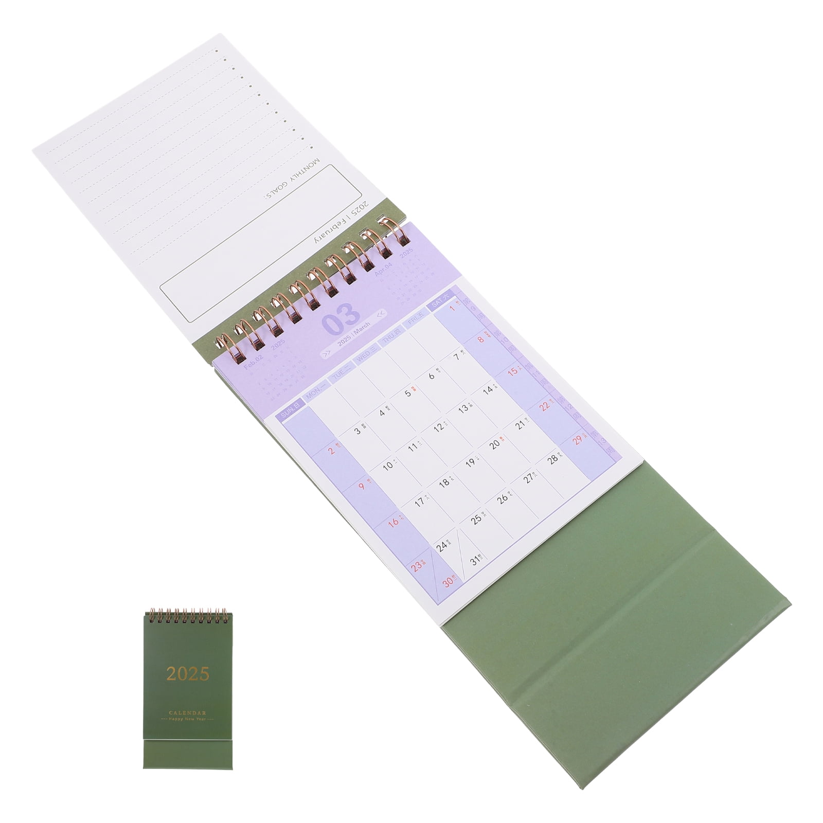 Small Desk Calendar 2024-2025 Flipping Calendar Standing Desktop ...