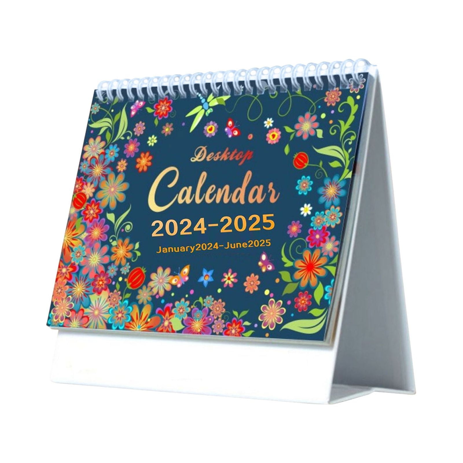 Small Desk Calendar 2024 Standing Flip - Desktop Calendar 2024-2025 ...