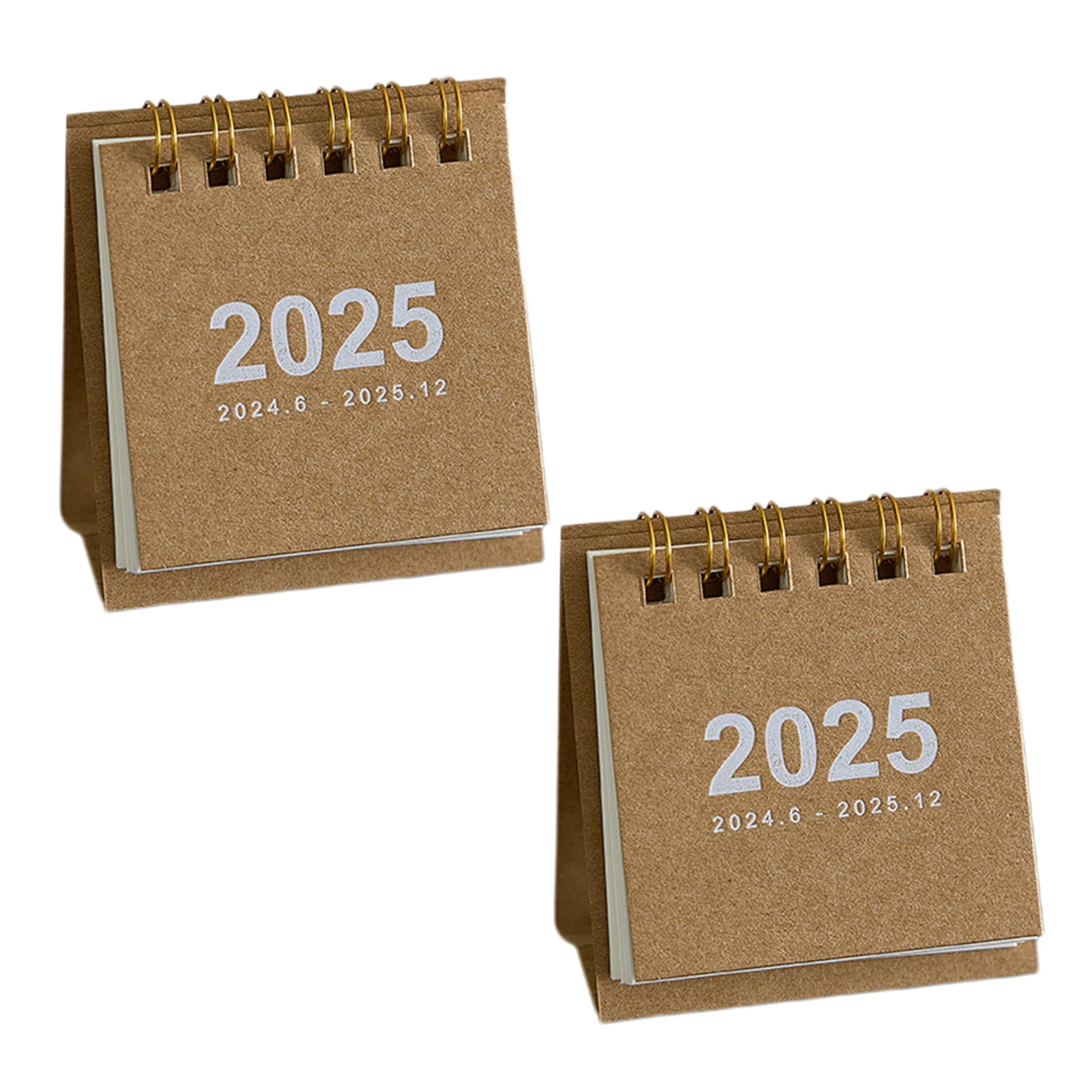 Small Desk Calendar 2025 2 Pcs Mini Desk Calendar Spiral Portable 2024 ...