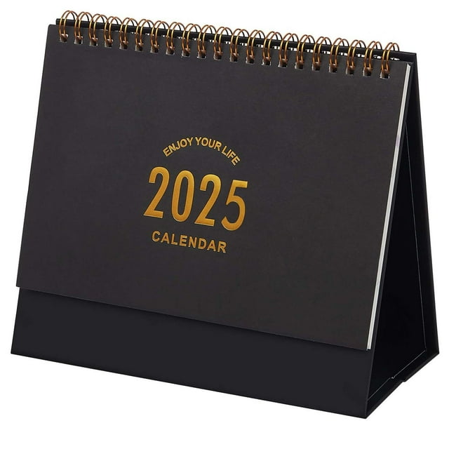 Small Desk Calendar 2025-2026, Standing Flip Desktop Calendar from Now ...