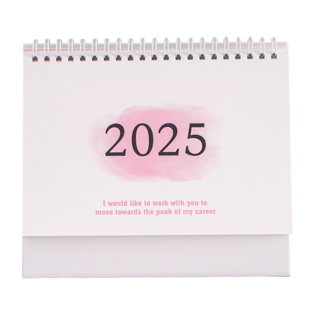 Small Desk Calendar 2025 Standing Flip 8x6 12 Month Tent Monthly Stand ...