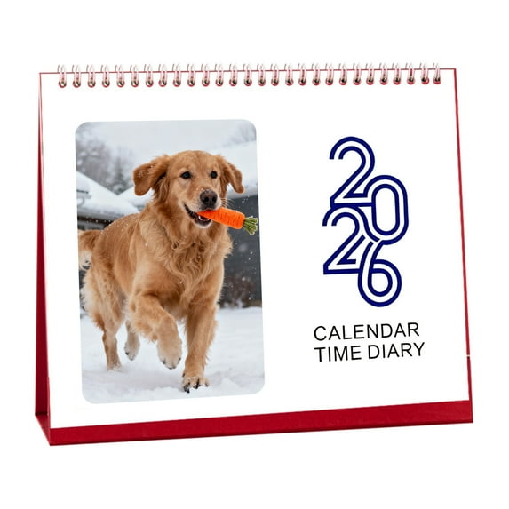 Small Desk Calendar 2026, Standing Flip Desktop Calendar Pet Calendar ...