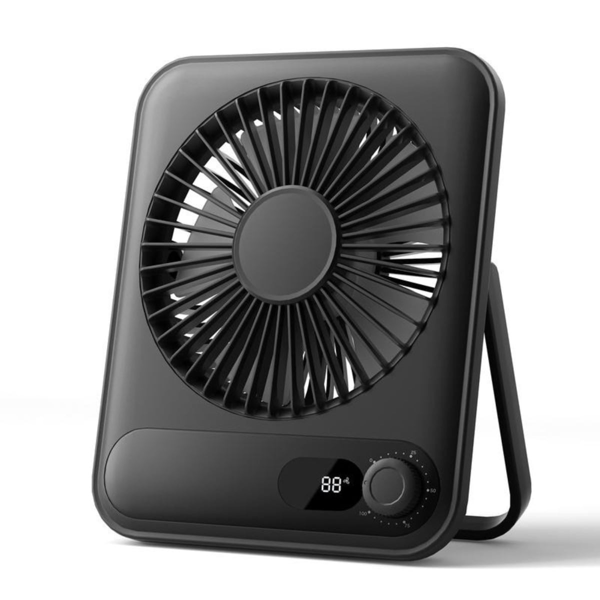 Small Desk Fan 2000mAh 10 Hours Battery Office Fan Quiet Mini Desktop ...