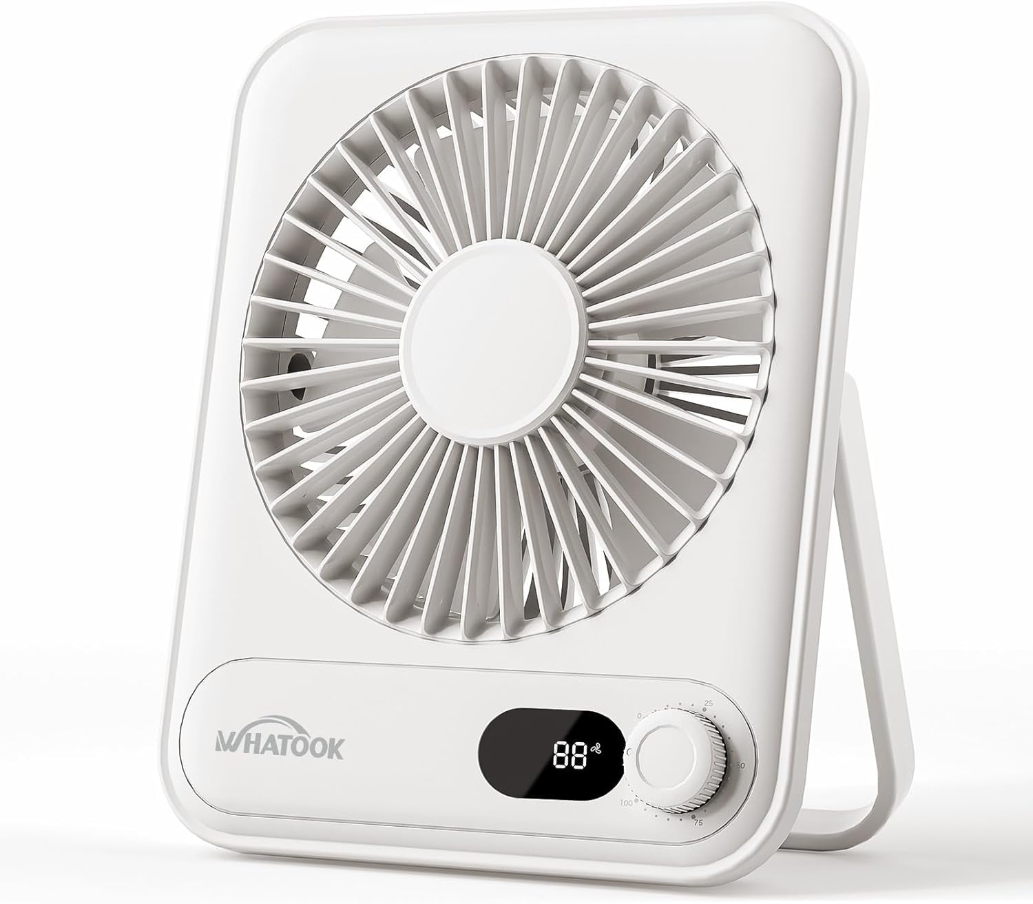Small Desk Fan Personal Fans: 5000mah 25 Hours Battery Office Quiet ...