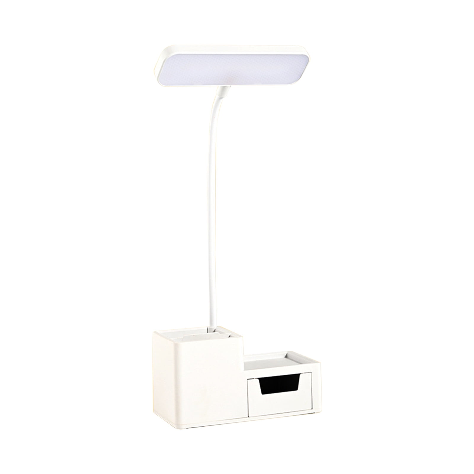 Small Desk Lamps for Home Office, White Desk Light for Kids, LED ...