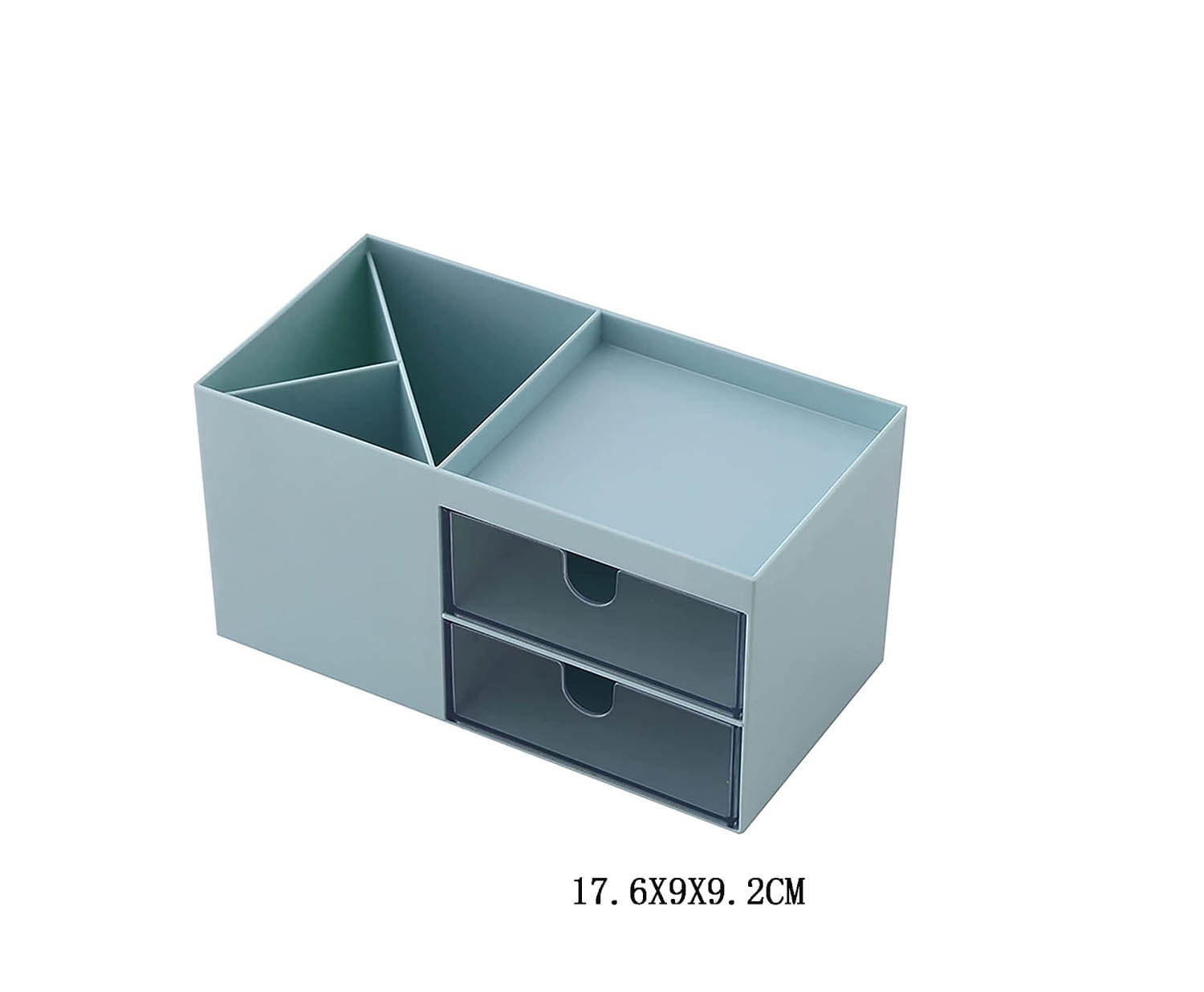 Small Desk Organizer Double Drawer Desktop Storage Box Multipurpose ...