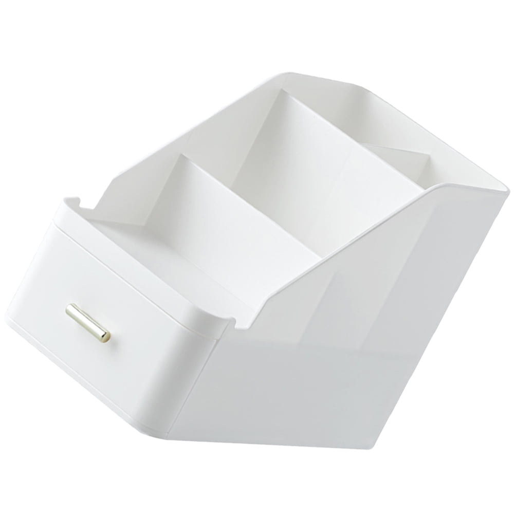 HEMOTON White Desktop Organizer with Drawer for Storage Use Made of ...