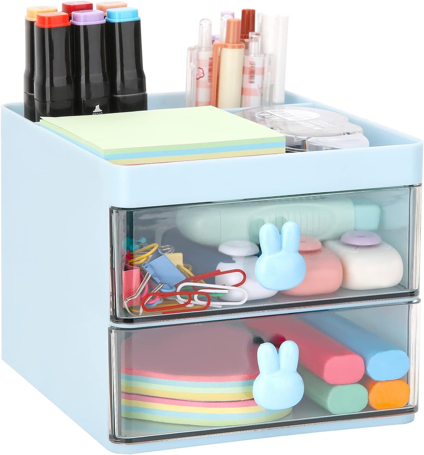 Small Desk Organizer with Drawer, Pen Holder for Desk, Cute Pen ...