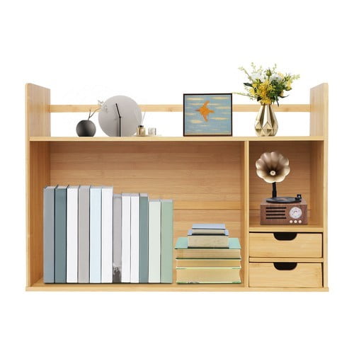 Small Desktop Bookshelf for Students Minimalist Office Desk Bookshelf ...
