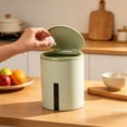 Small Desktop Trash Can with Lid, Mini Countertop Waste Bin, Compact ...
