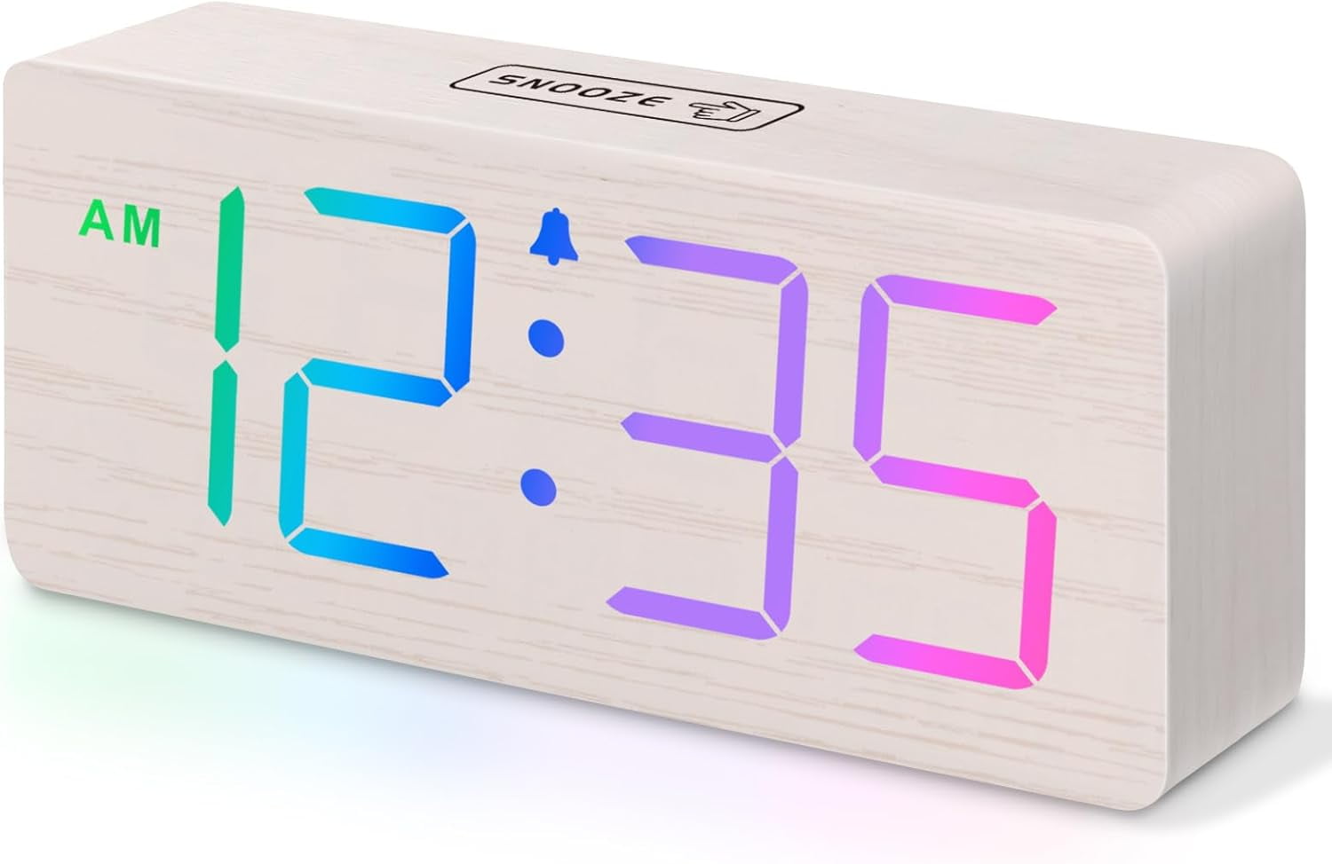 Small Digital Alarm Clock for Bederoom, Large Big Numbers Display with ...