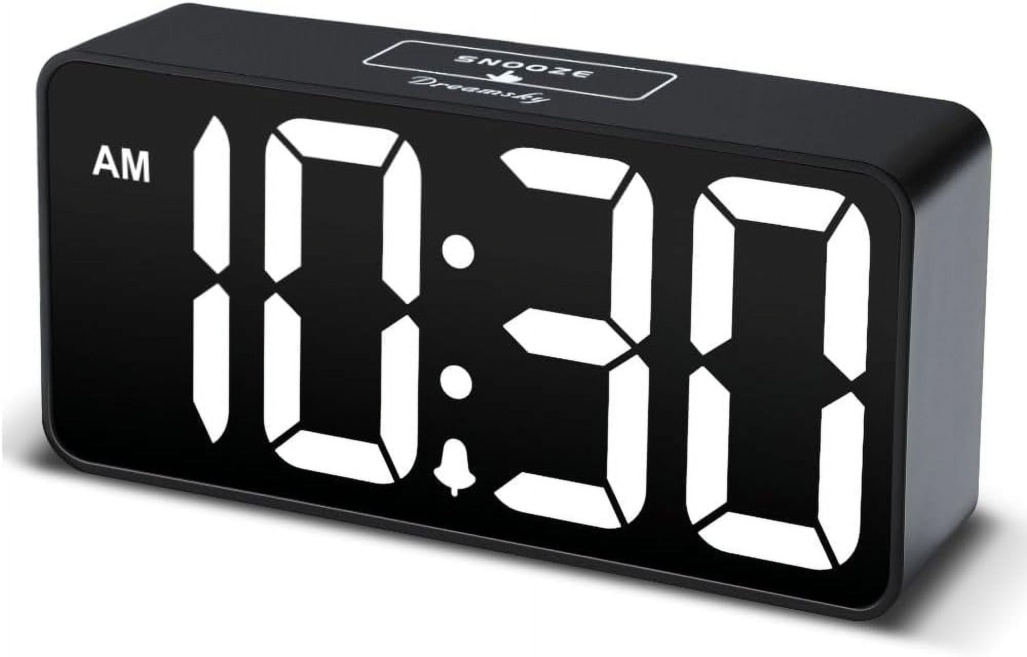 Small Digital Alarm Clock for Bederoom, Large Big Numbers Display with ...