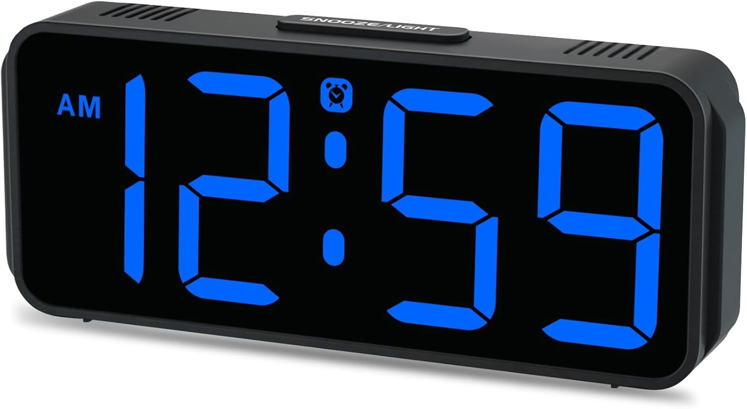 Small Digital Alarm Clock Plug in for Bedrooms Bedside, Tiny Electric ...