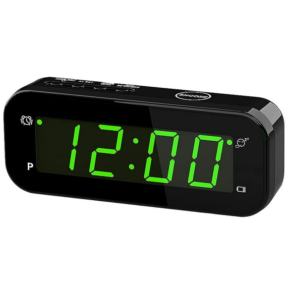 Small Digital Alarm Clock with Temperature Display - Battery Operated ...