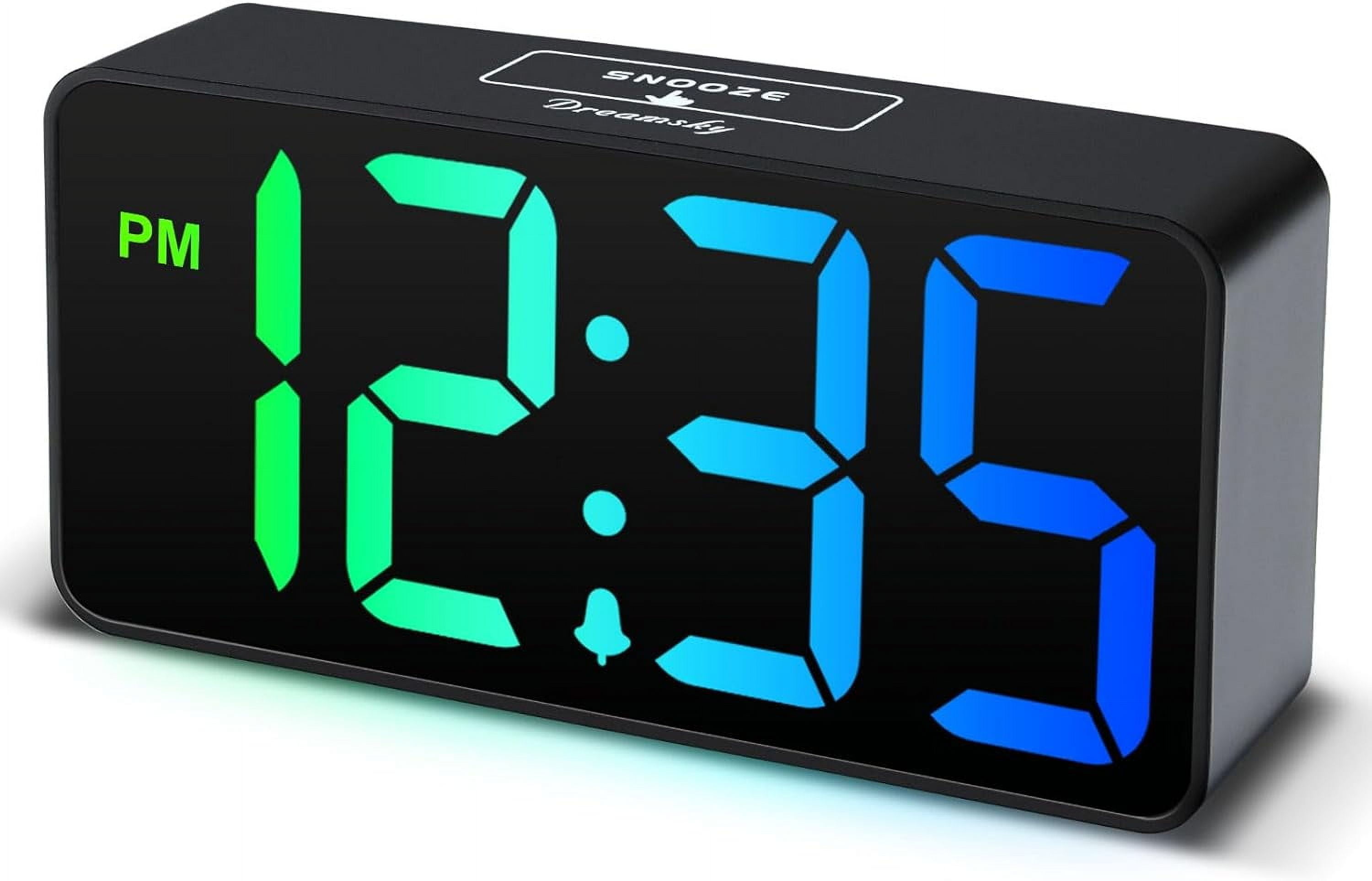 Small Digital Alarm Clocks for Bedrooms - RGB Electric Alarm Clock for ...