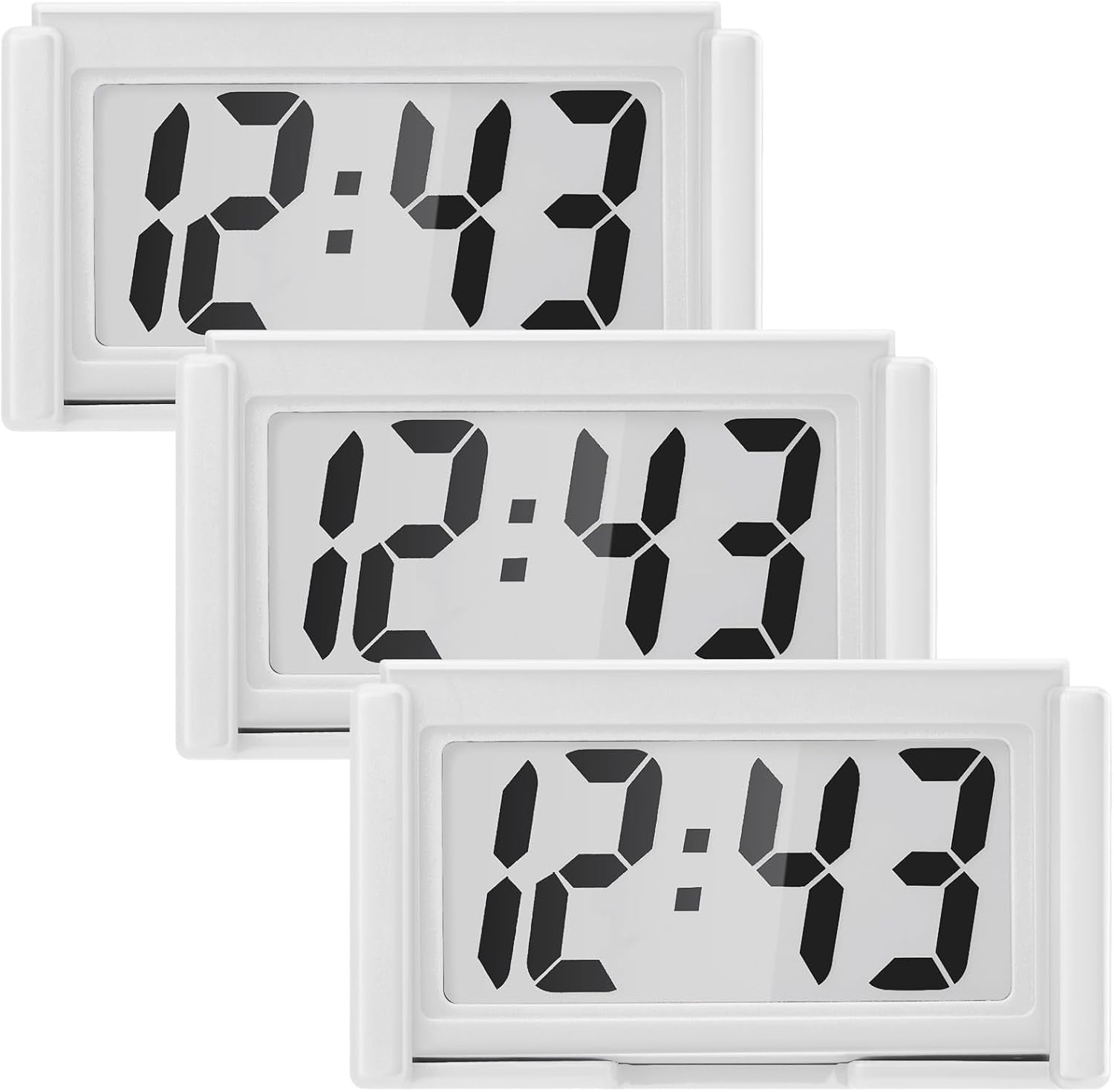 3 Pcs Small Digital Clock, Mini Digital Clock Small Digital Clock Stick ...