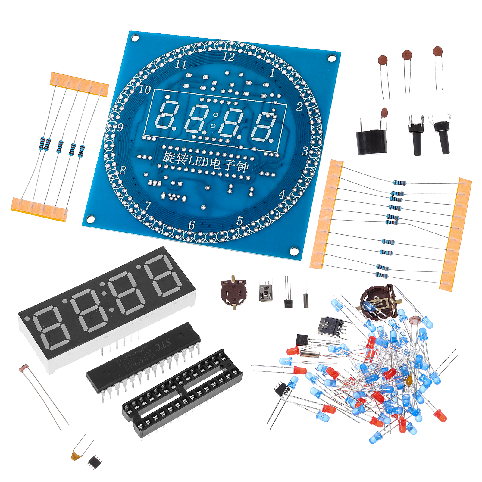 Hytrove DIY Digital Clock Kits Electronic Components For Makers 1 Set 3 ...