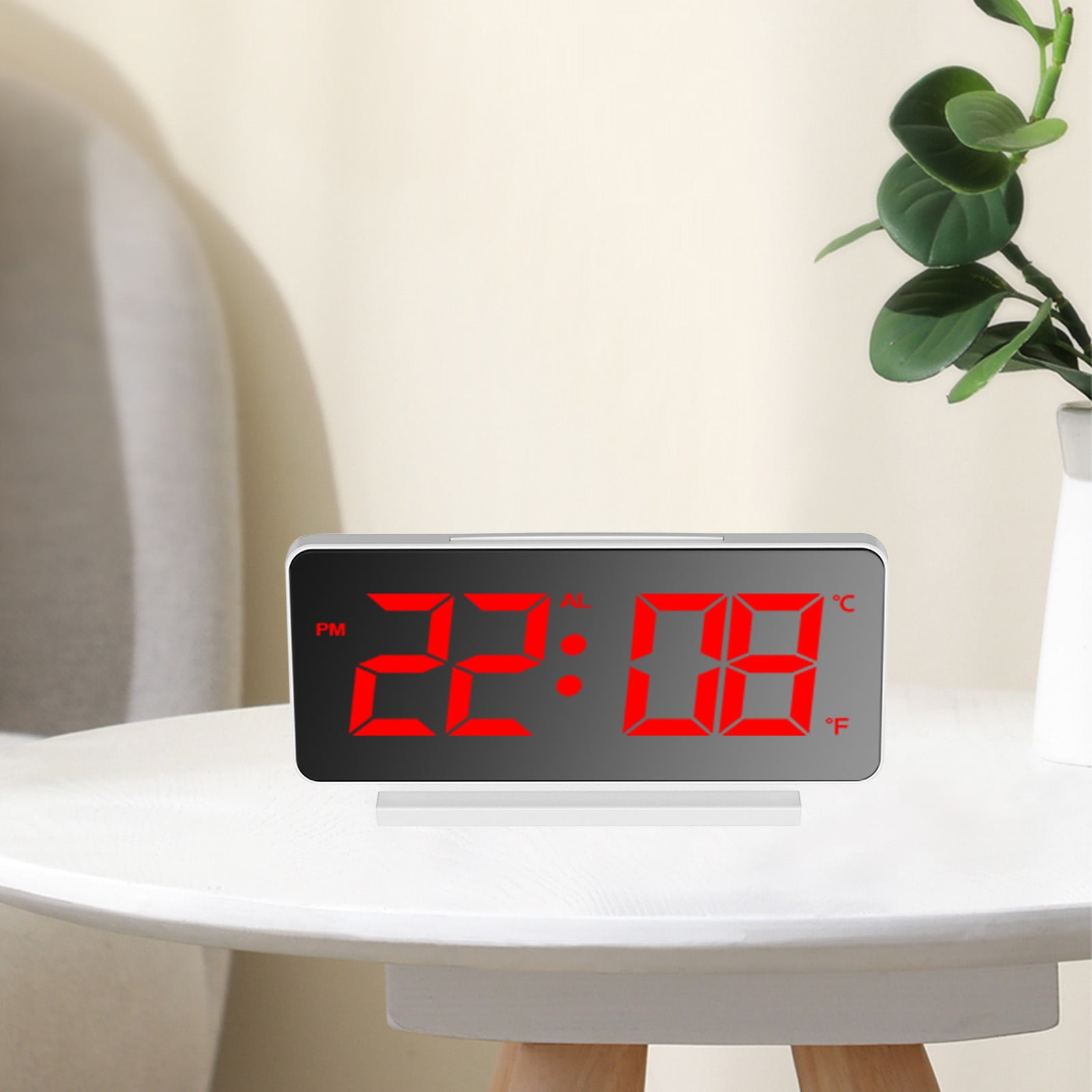 Small Digital Clock Qwtwty LED Color Screen And Mirror Clock Large ...