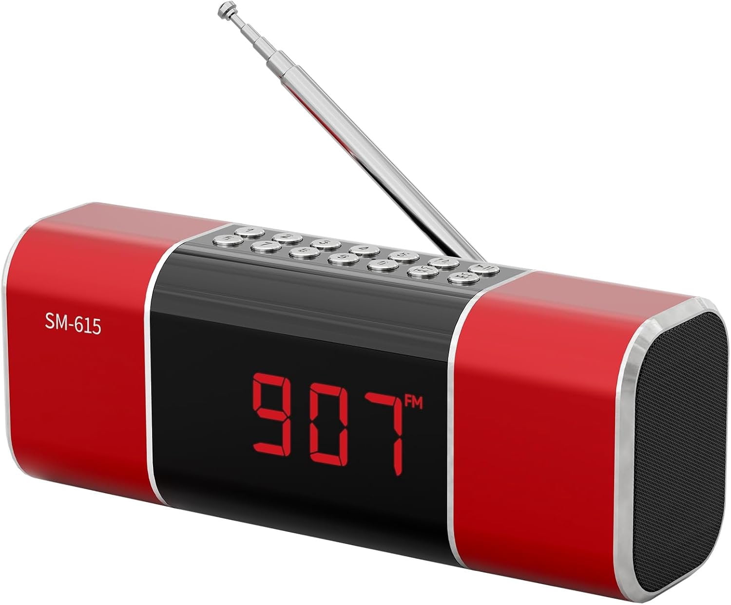 Small Digital FM Radio with Speaker, Portable Rechargeable USB/SD Card ...