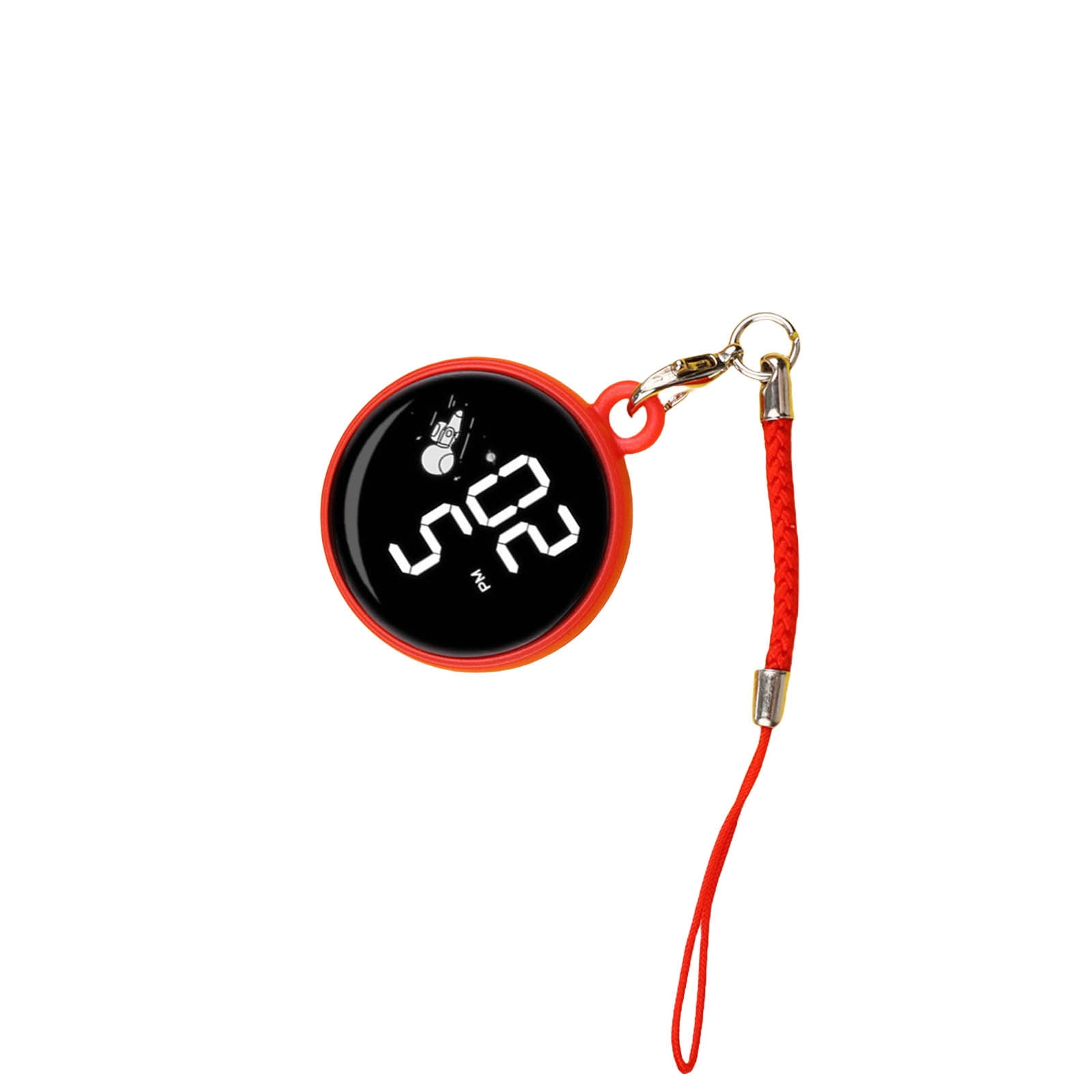 Small Digital Pocket Watch With Clear Screen Backpack Clip Electronic ...