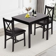 SWQQWEI Industrial Breakfast 5 Piece Dining Table Set, Small Kitchen ...