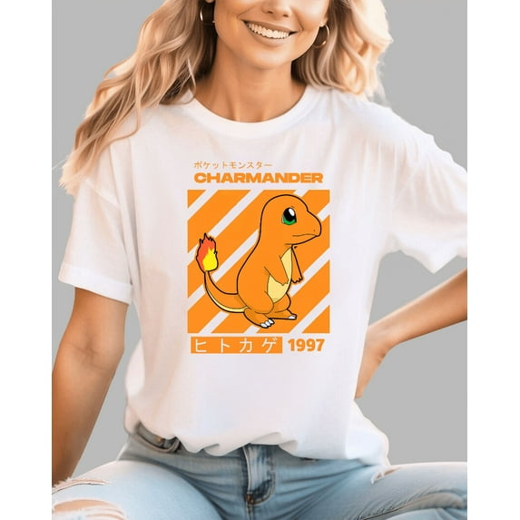 Small Dinosaur Cartoon Japanese Style Cotton casual T-shirt - Walmart.com