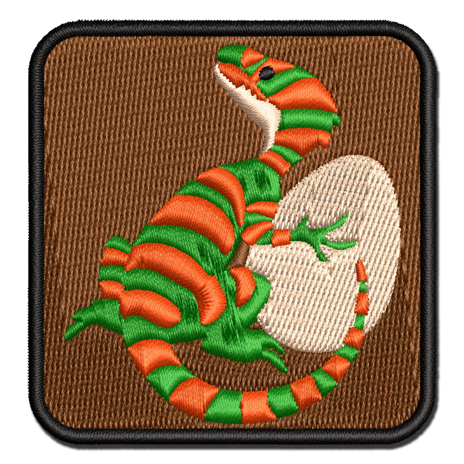 Small Dinosaur with Egg Applique Multi-Color Embroidered Iron-On Patch ...