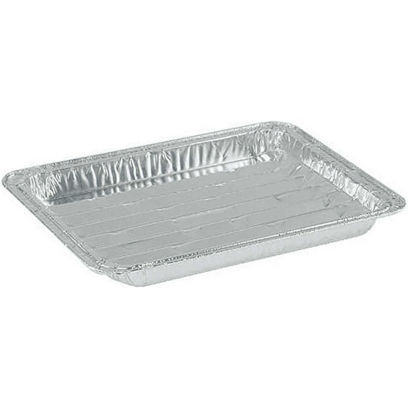 Small Disposable 8.75" x 6.25" Aluminum Broiler Pan - For Baking, BBQ ...
