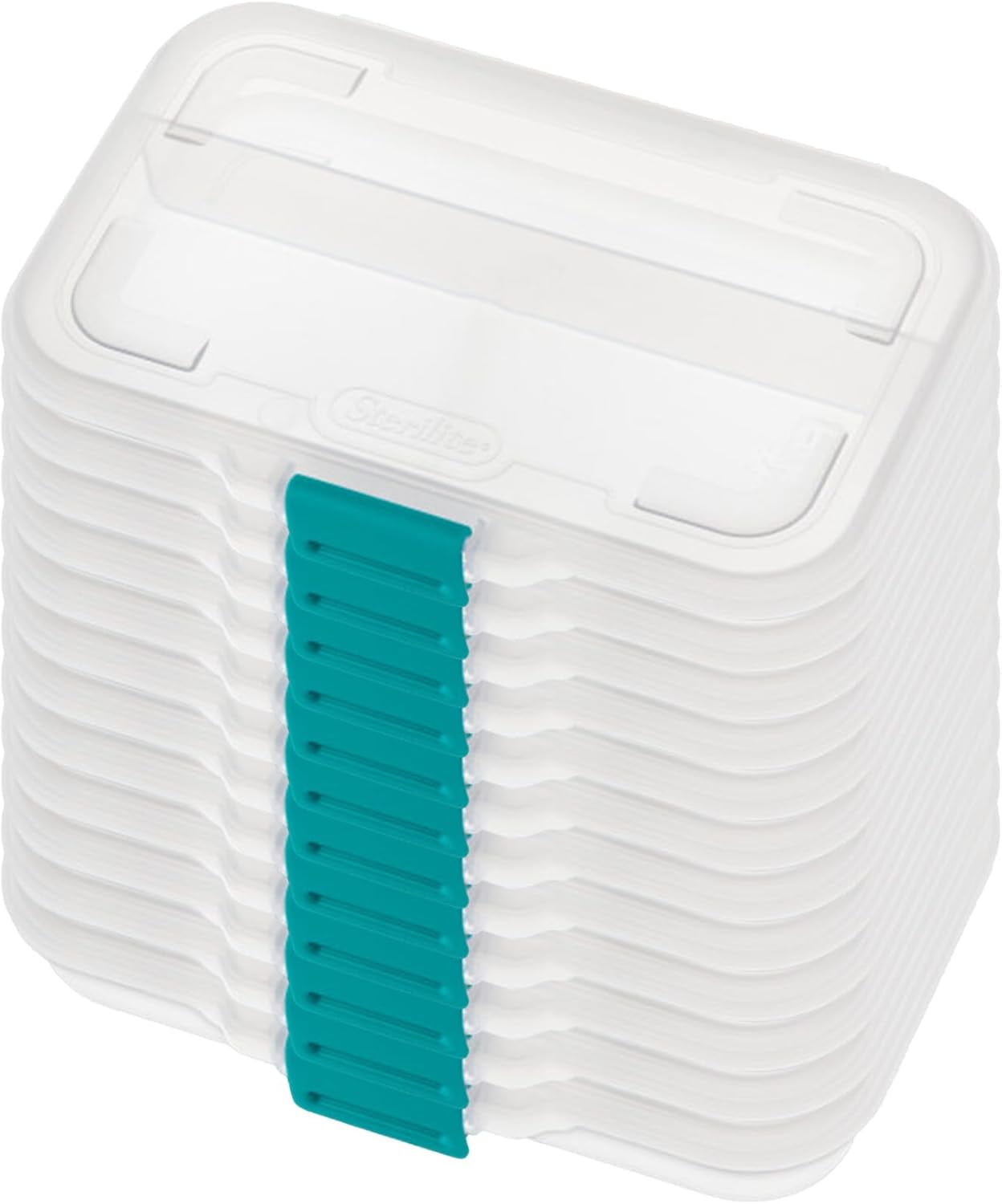 Small Divided Pencil Box, Stackable Plastic Small Storage Container ...