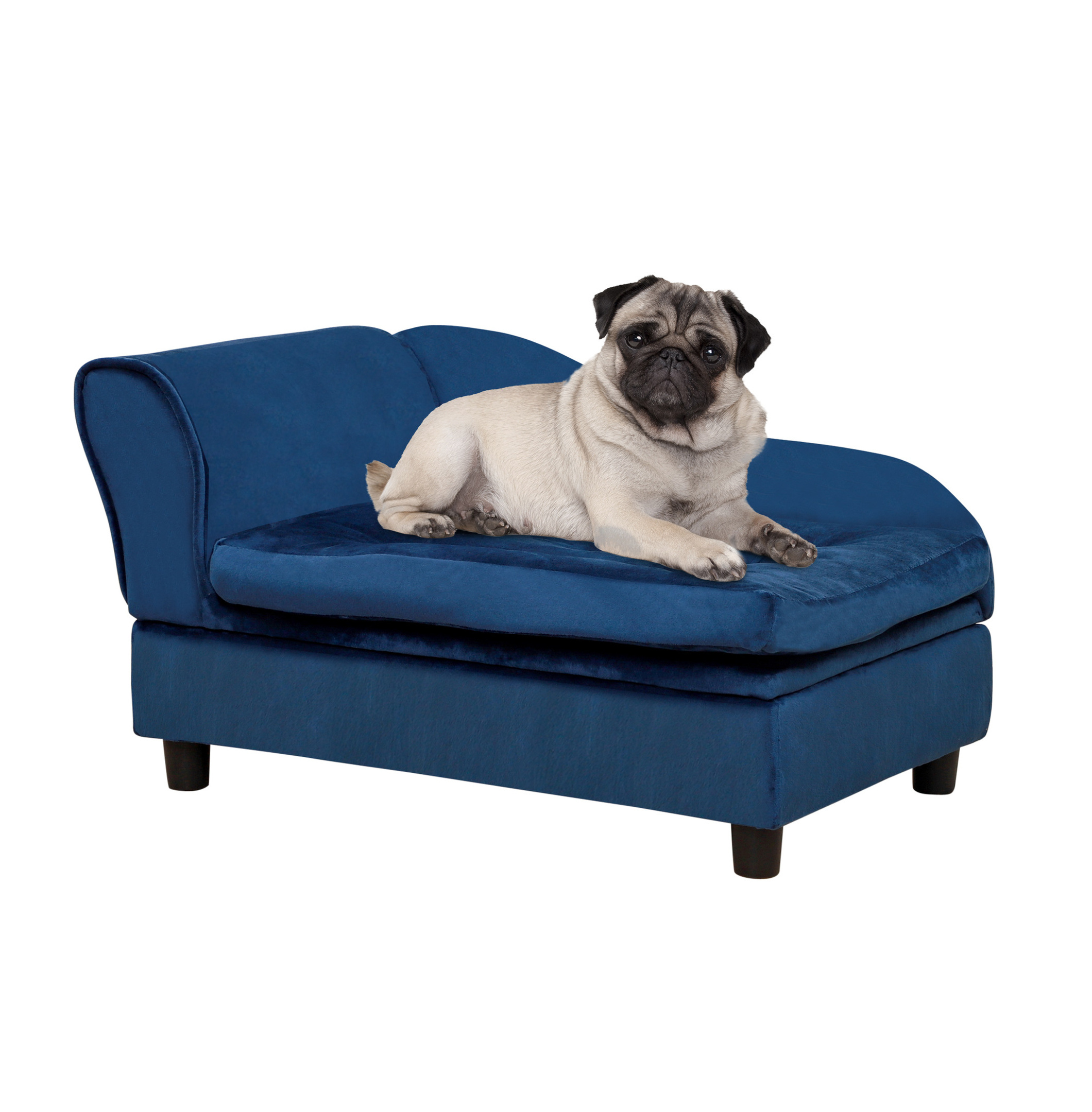 Small Dog Bed with Storage - Luxury Dog Couch for Small Breeds - Blue ...