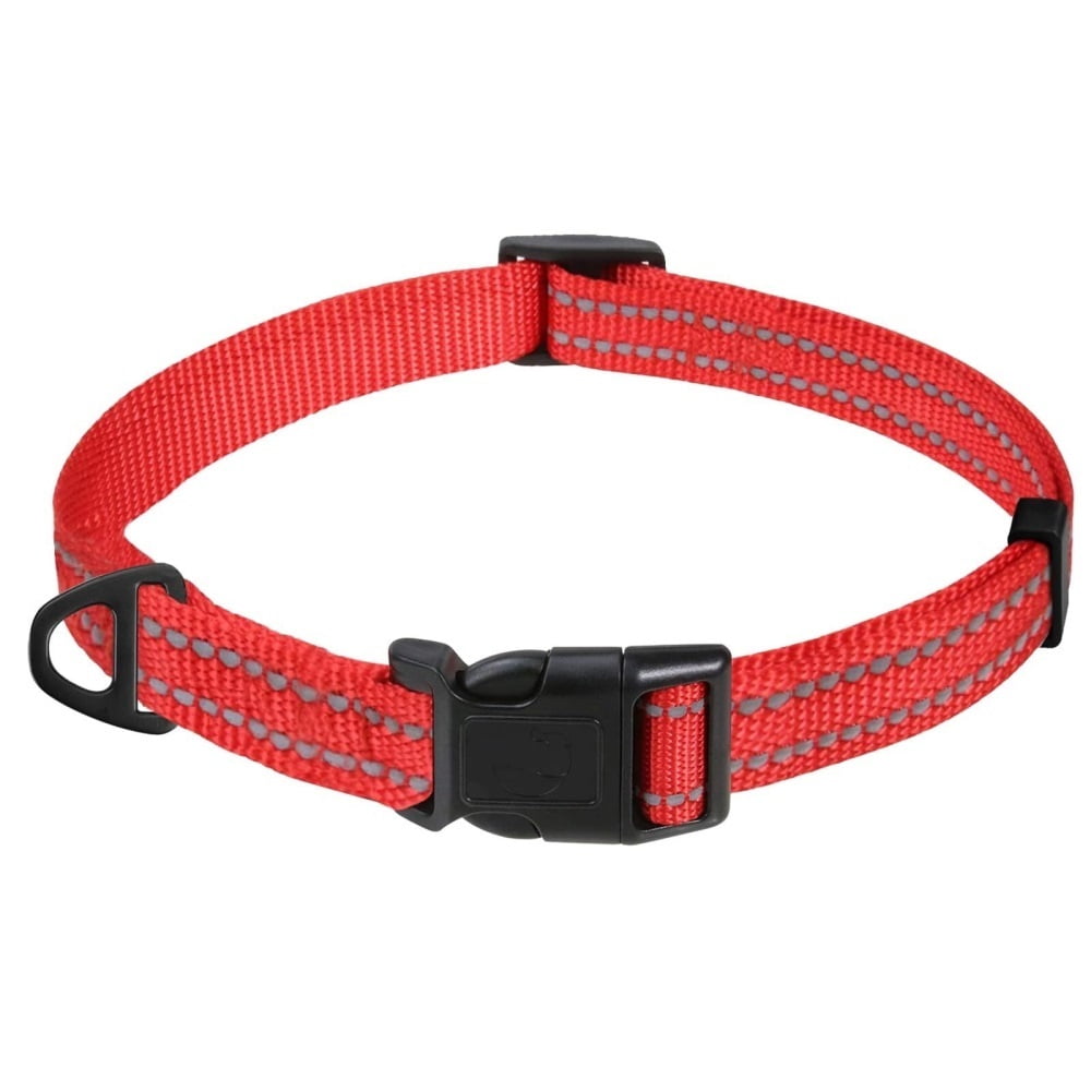 Small Dog Collar, Adjustable Reflective Nylon Pet Collar with Quick ...