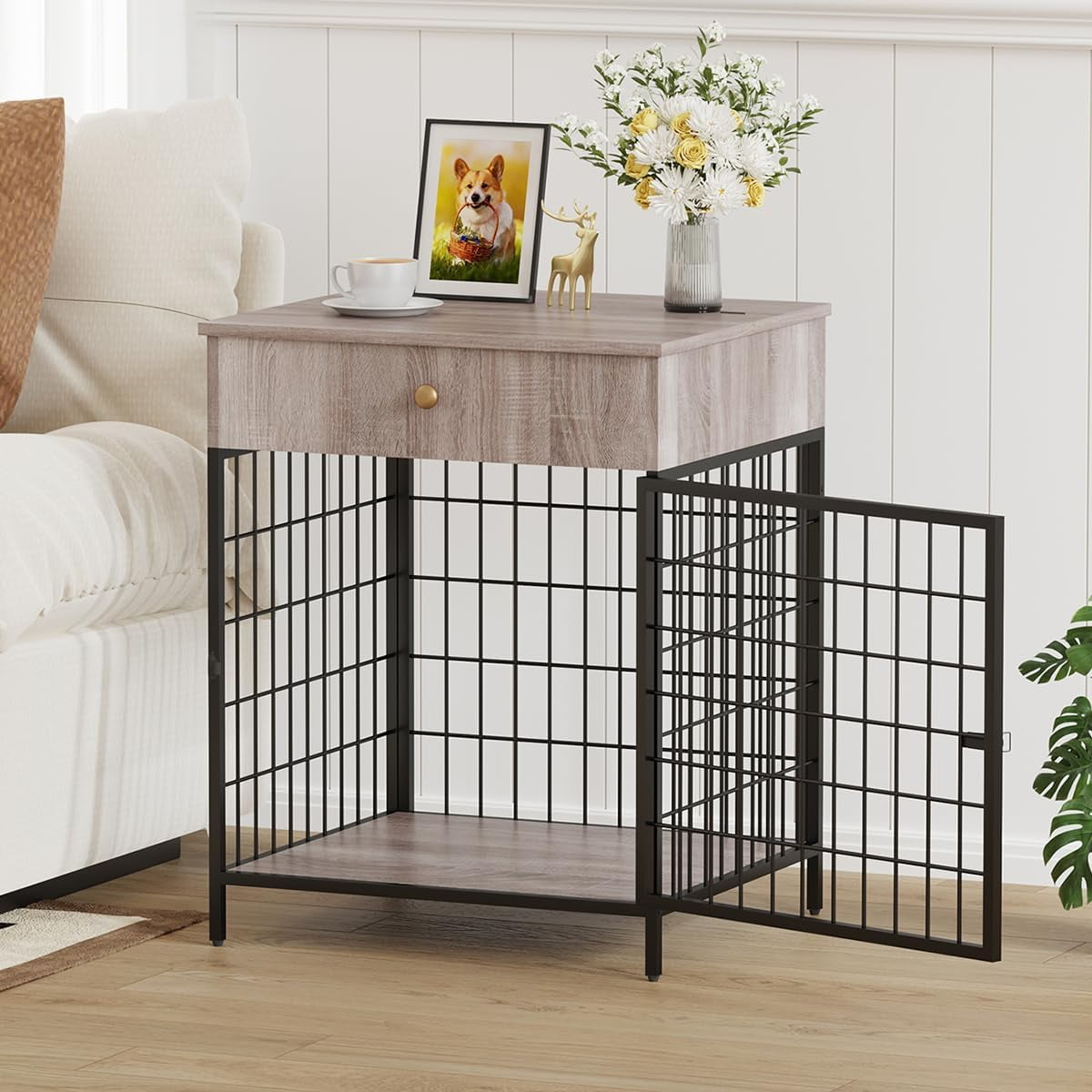 Small Dog Crate End Table,Dog Crate Furniture, Dog Kennel End Table ...