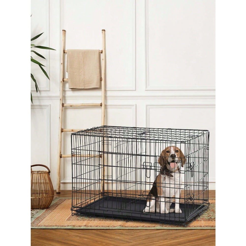 Small Dog Crate For Puppy, 24 Inch Metal Wire Pet Dog Cage For Small ...