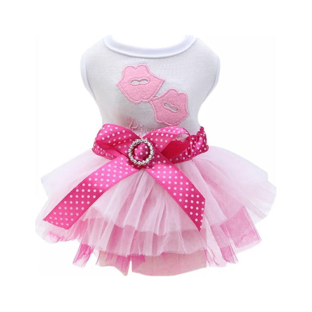 Small Dog Dress - Cute Tutu Princess Dress Heart & Lip Printed Puppy ...