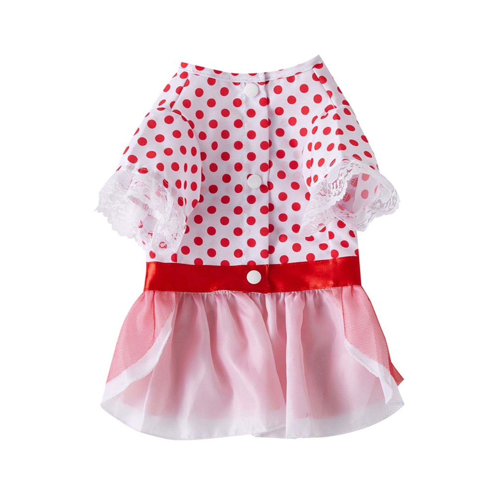 Small Dog Dresses,Cute Polka Dots Dog Bow-knotSkirt for Small Dogs Cats ...