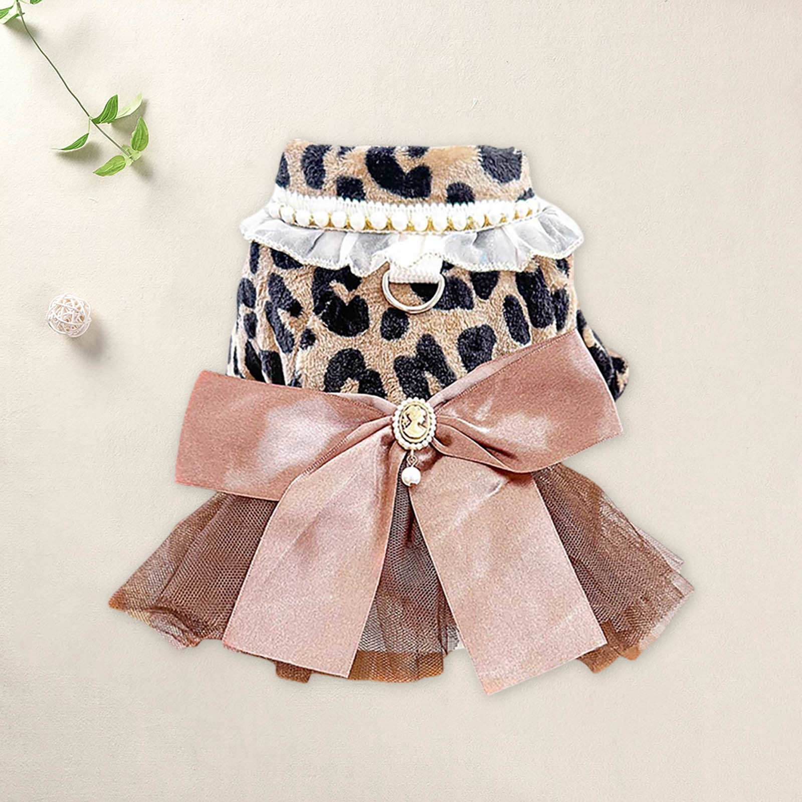Small Dog Girl Dress, Pet Princess Dress with Sweet Bow, Puppy Gown ...