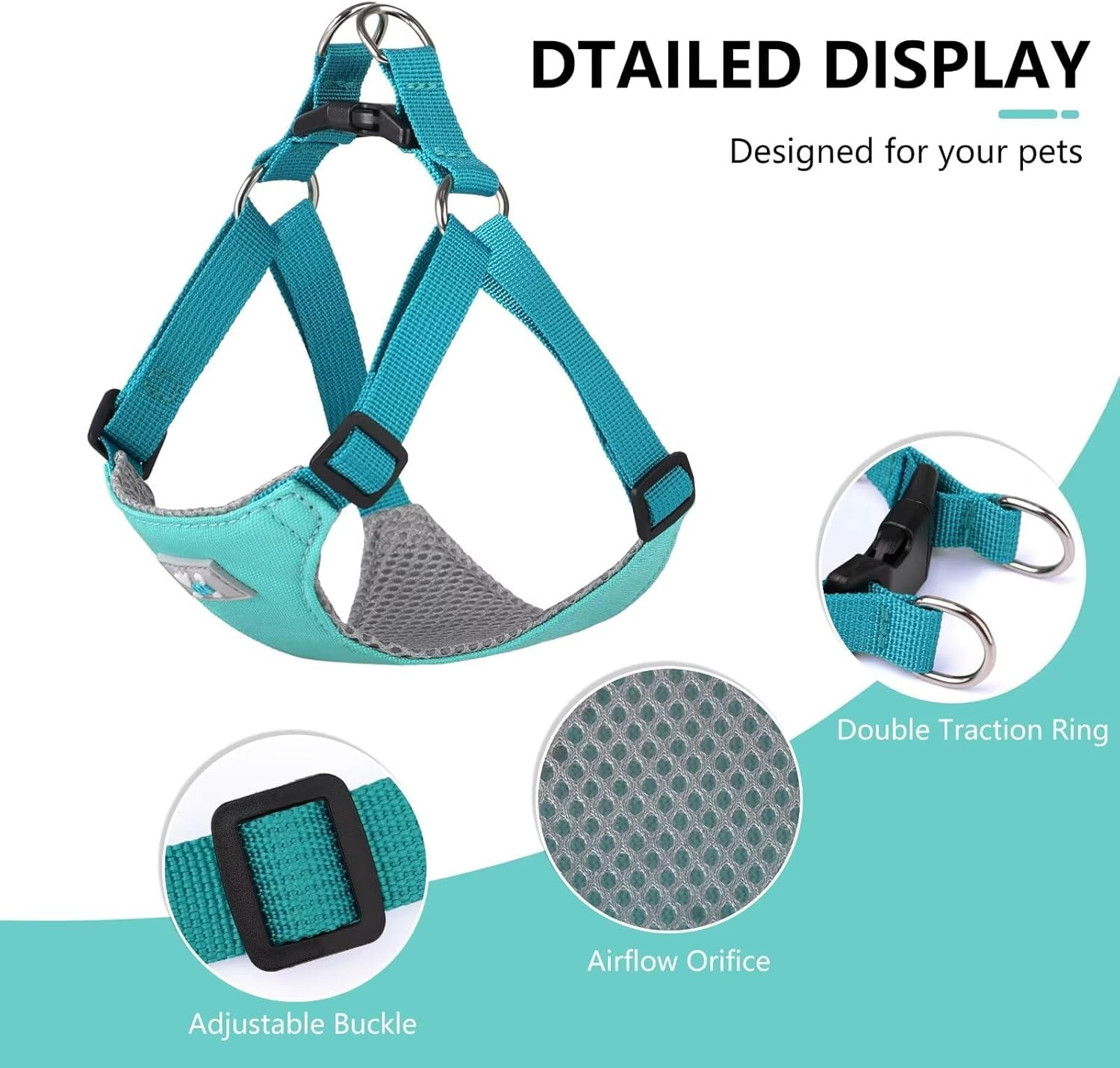 Small Dog Harness and Leash Set, No Pull Step-in Harness for Puppy ...