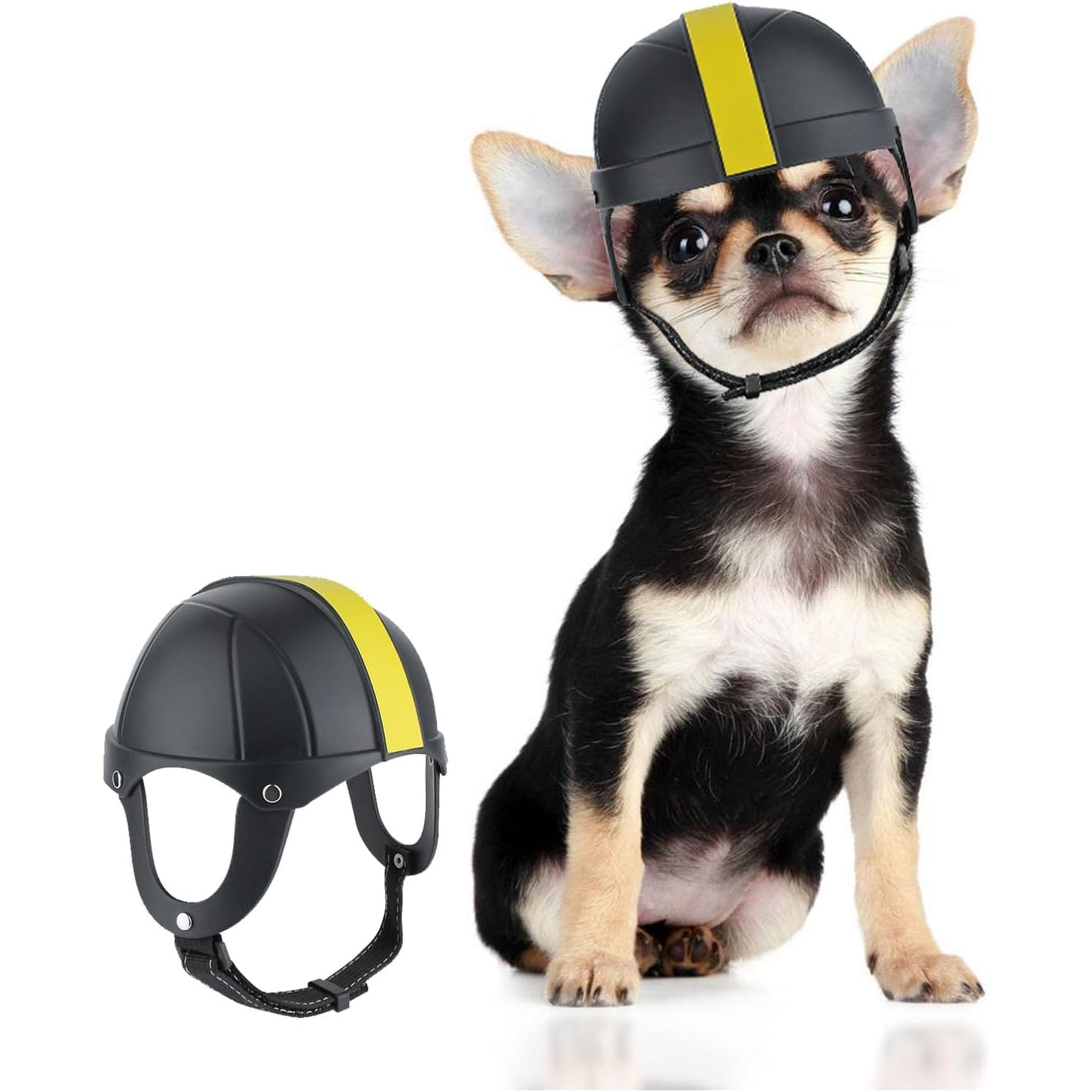 Small Dog Helmet with Ear Hole Adjustable Puppy Helmet Motorcycle Dog ...