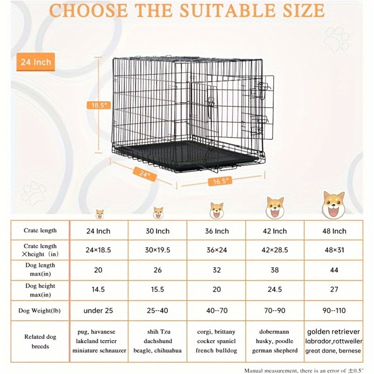 [Small Dog Metal Crate Cage]Dog Crate For Small Dog, Metal Wire Pet Dog ...