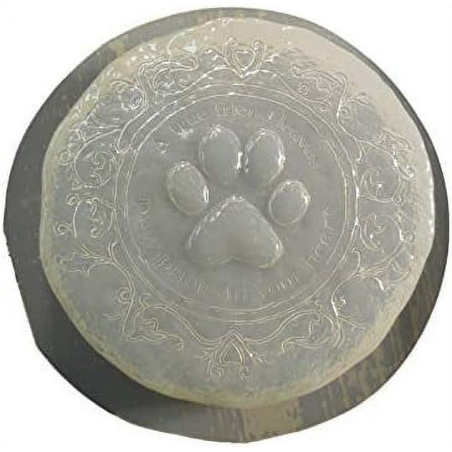 Small Dog Paw Print Memorial Plastic Craft Mold use with Concrete to ...