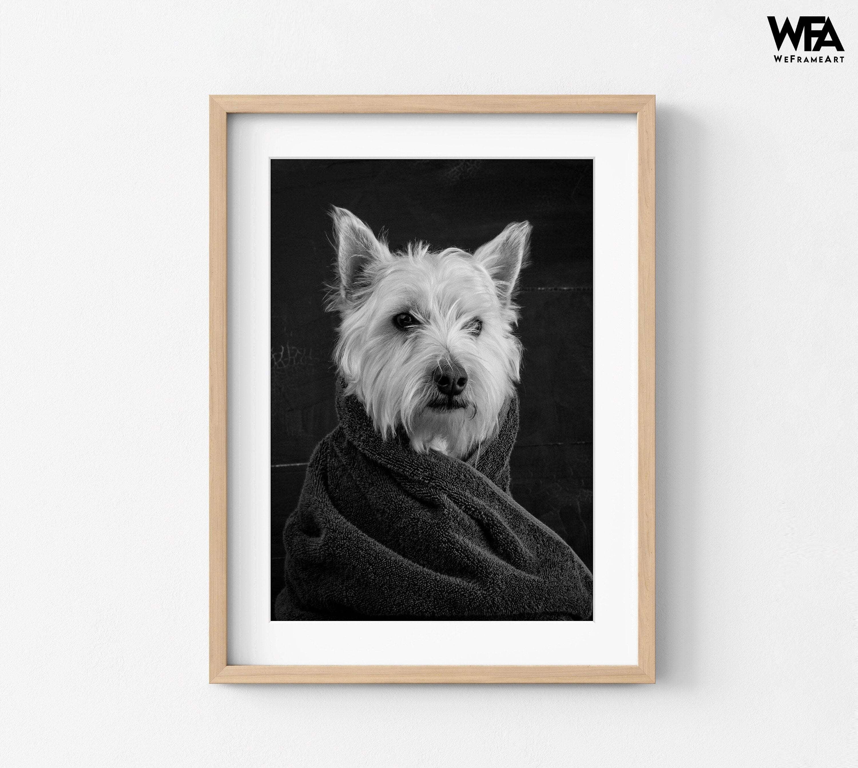 Small Dog Photography Print, Black and White Little Dog Art, Tiny Pet ...