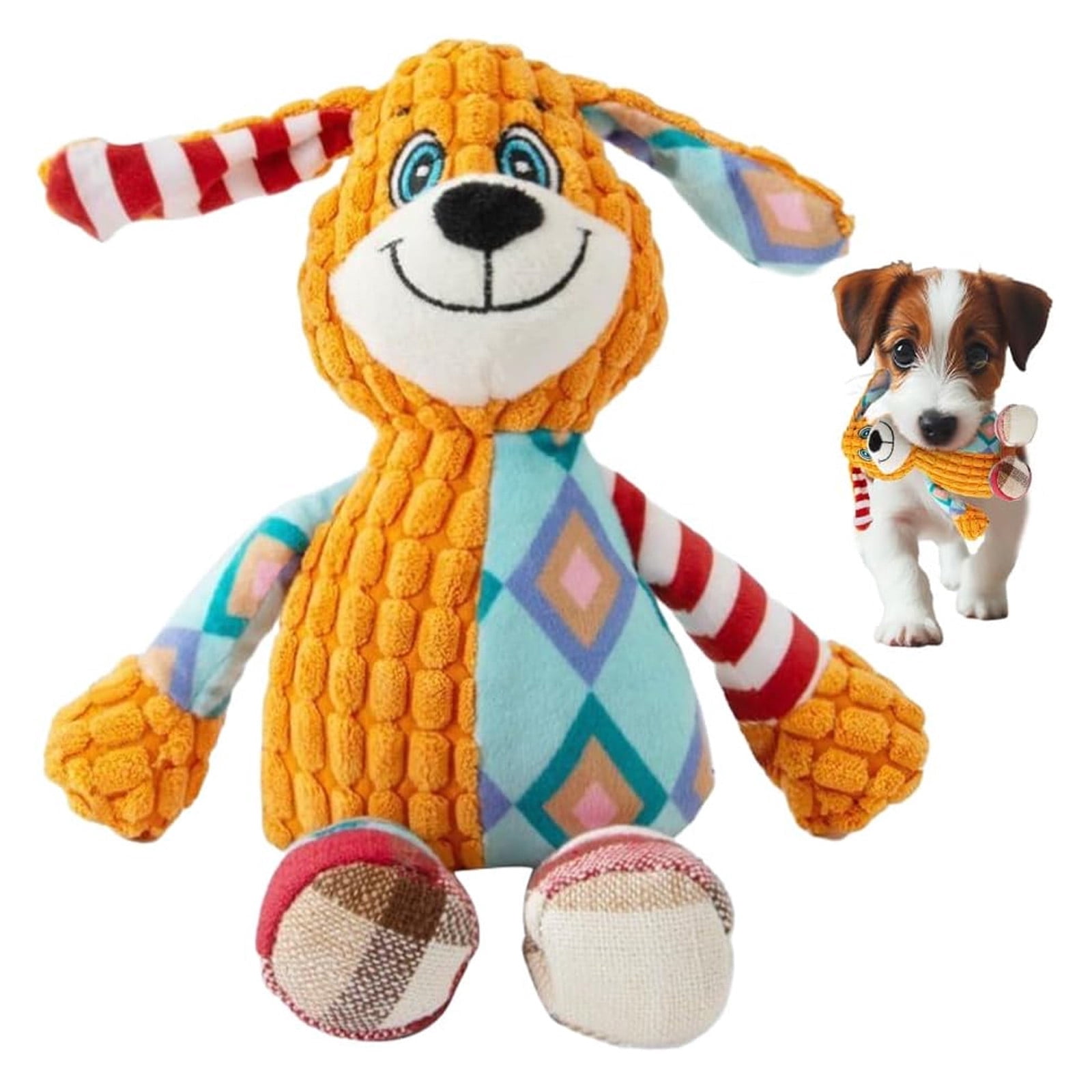 Small Dog Plush Chew Toy - Soft Soundmaking Molar Toy with Easy Clean ...