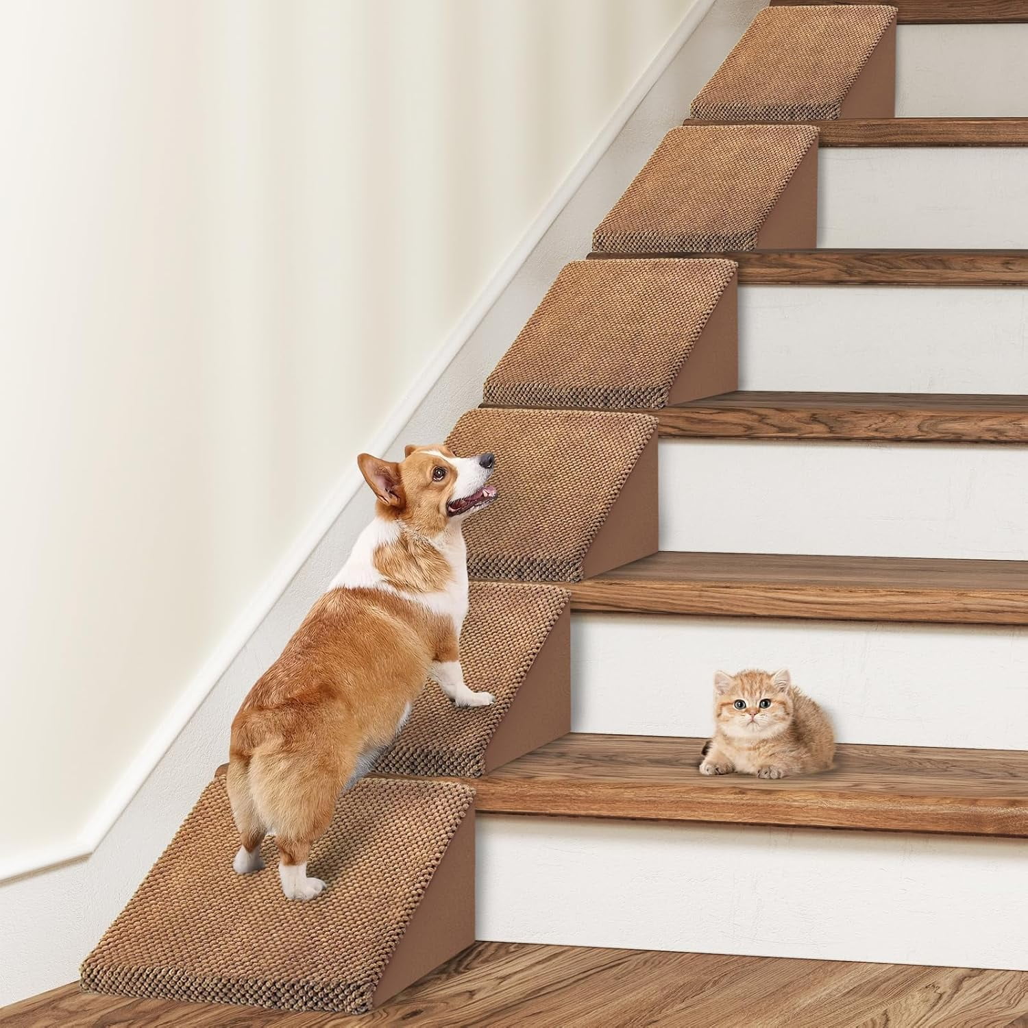 Small Dog Ramps/Stairs for Stairs, Foam Pet Ramp Stairs for Any ...