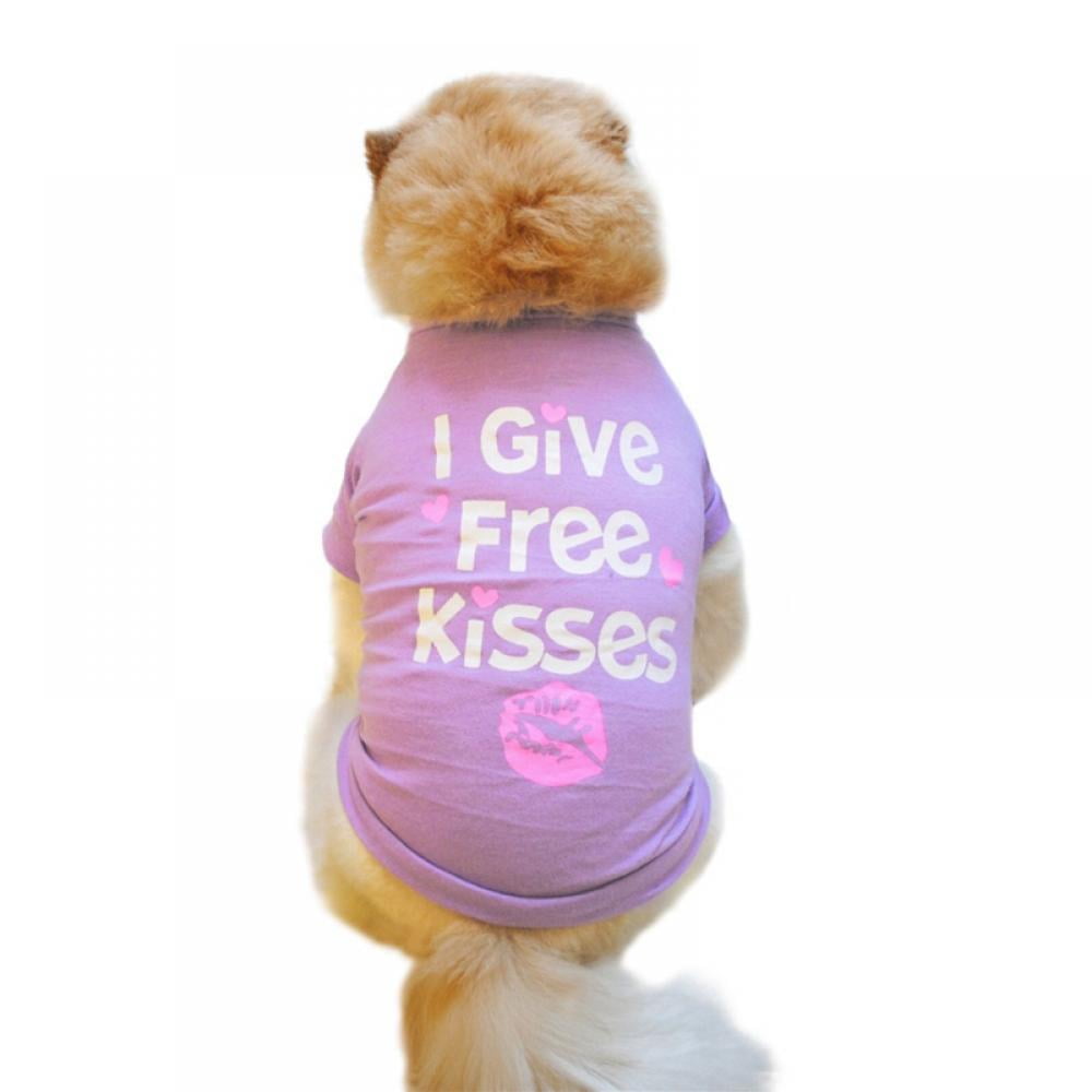 Small Dog Shirts Girl Puppy Clothes Cat T Shirt Soft Cotton Short ...