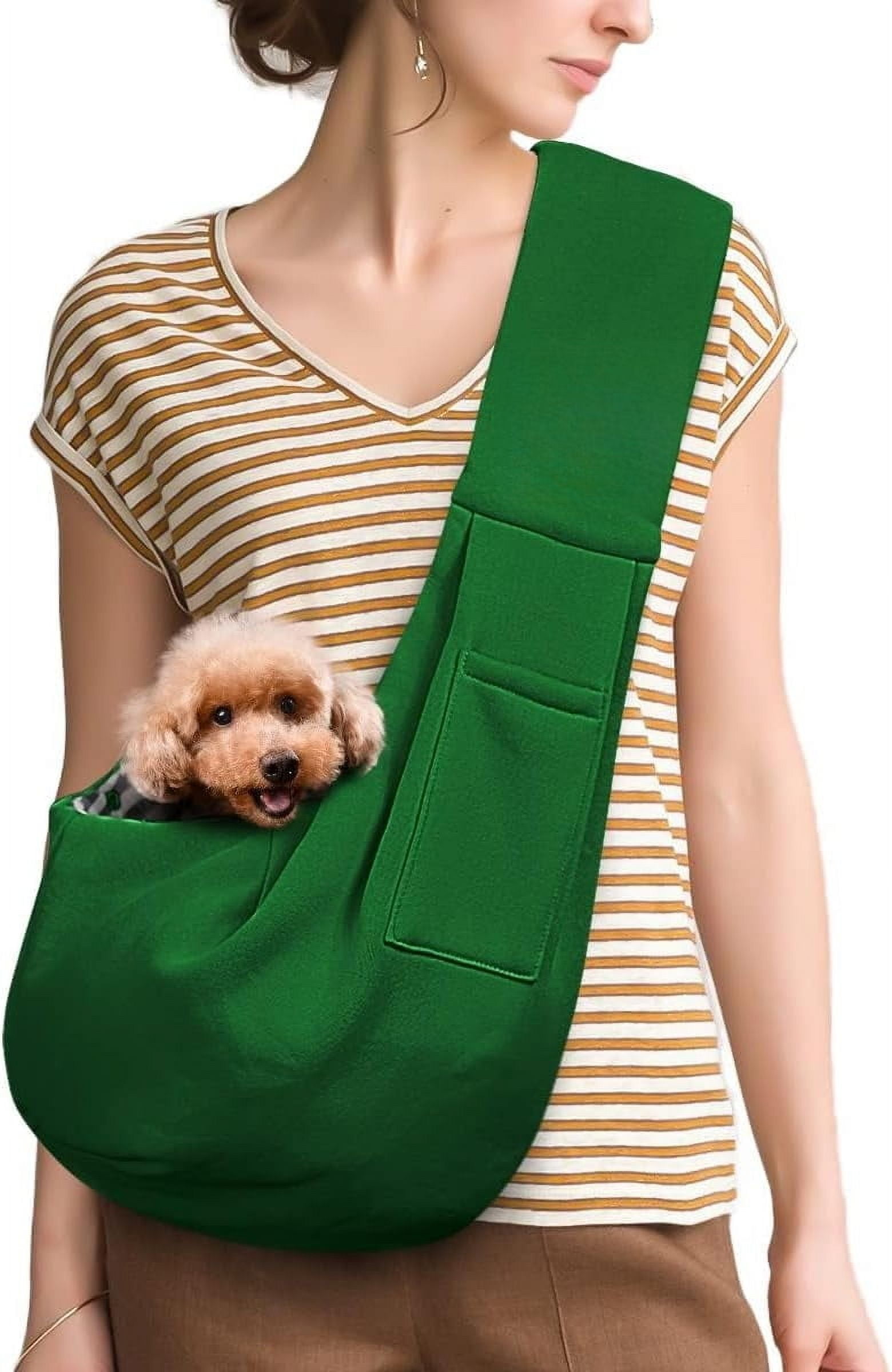 Small Dog Sling Carrier - Classic Pocket & Classic Strap - for 3-10 lbs ...