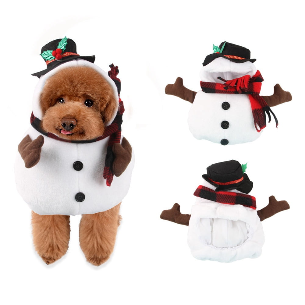 Small Dog Snowman Outfit, Dog Christmas Snowman Costume, Funny Cosplay ...