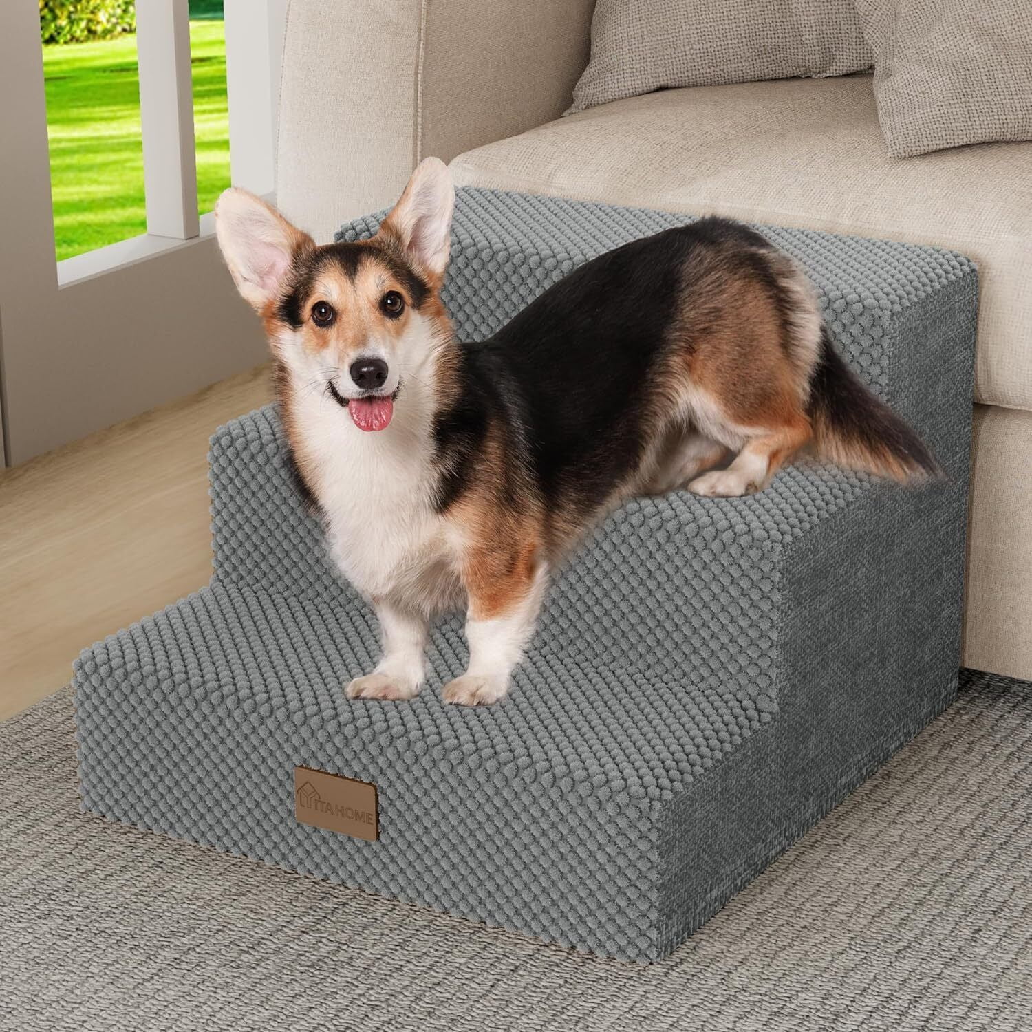 Small Dog Stairs Pet Stairs Pet Steps for Bed and Couch with Support ...
