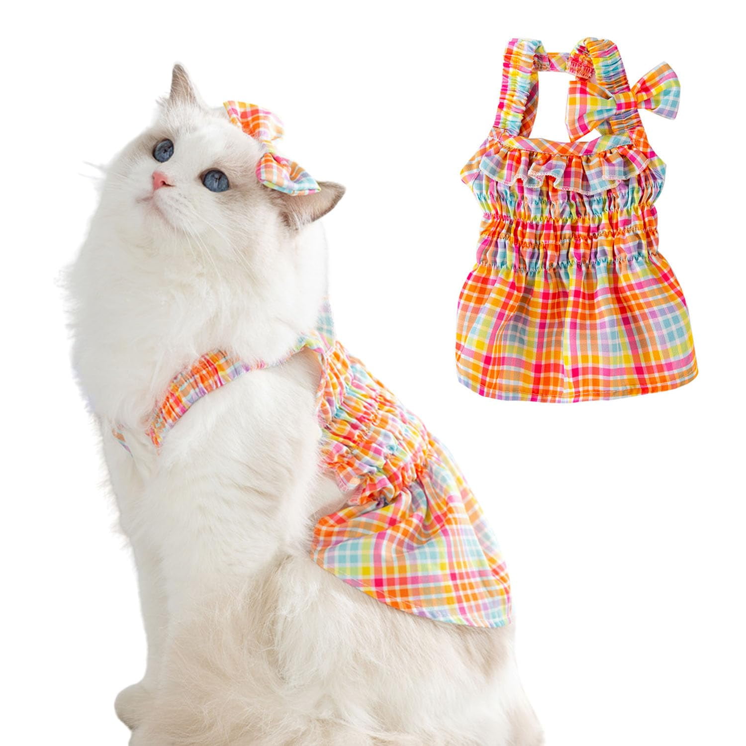 Small Dogs Dress with Bow,Chihuahua Yorkies Female Dog Clohtes,Pink ...