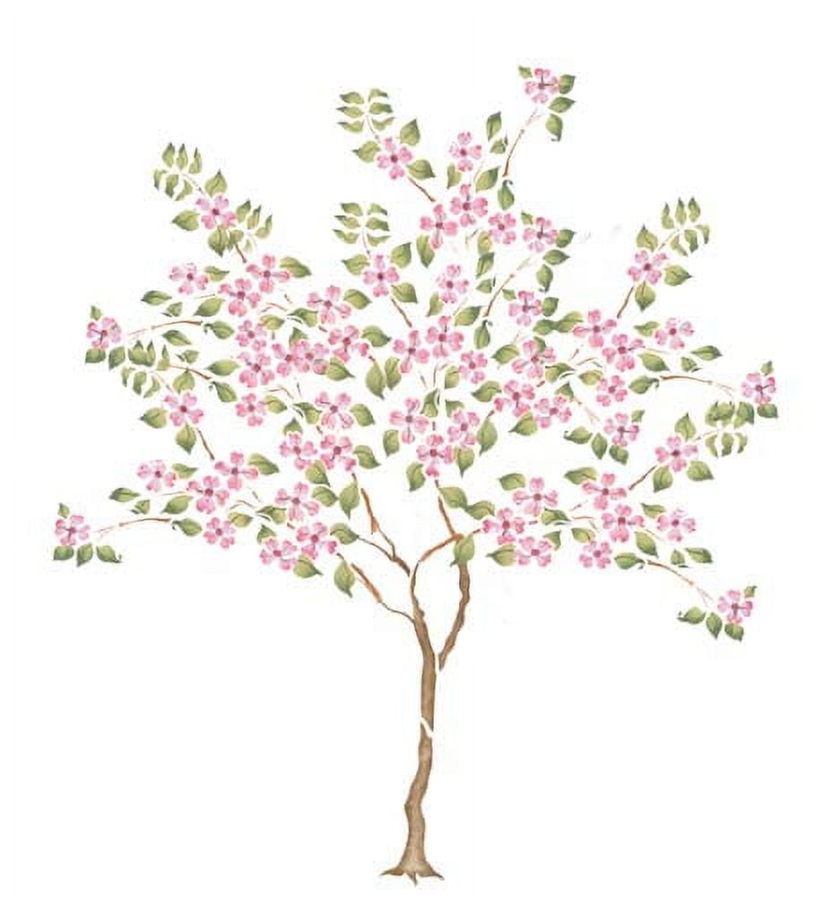 Small Dogwood Tree Wall Stencil 2391 by Designer Stencils - Walmart.com